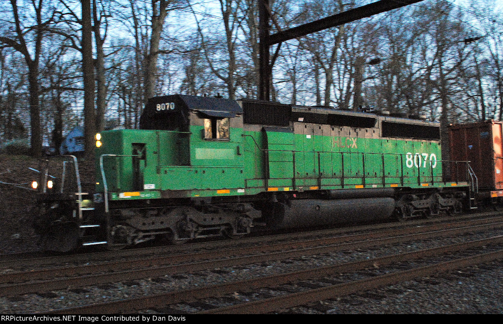 HLCX SD40-2 8070 ex BN leads Q706-27